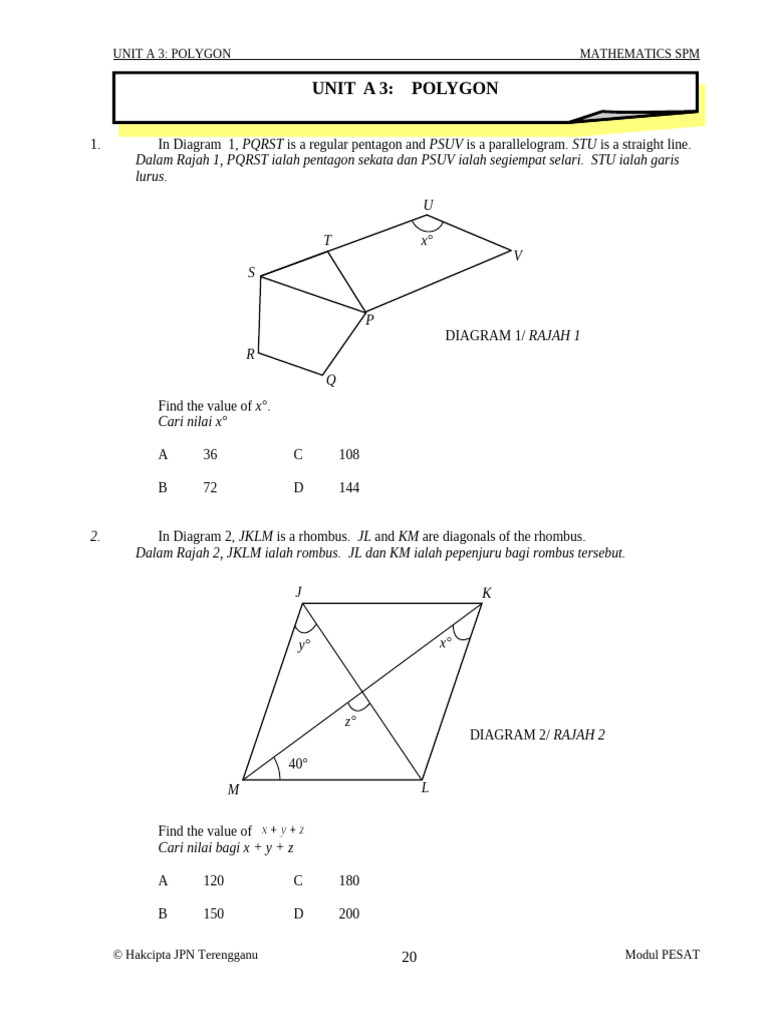 Unit A 3 Polygons | PDF