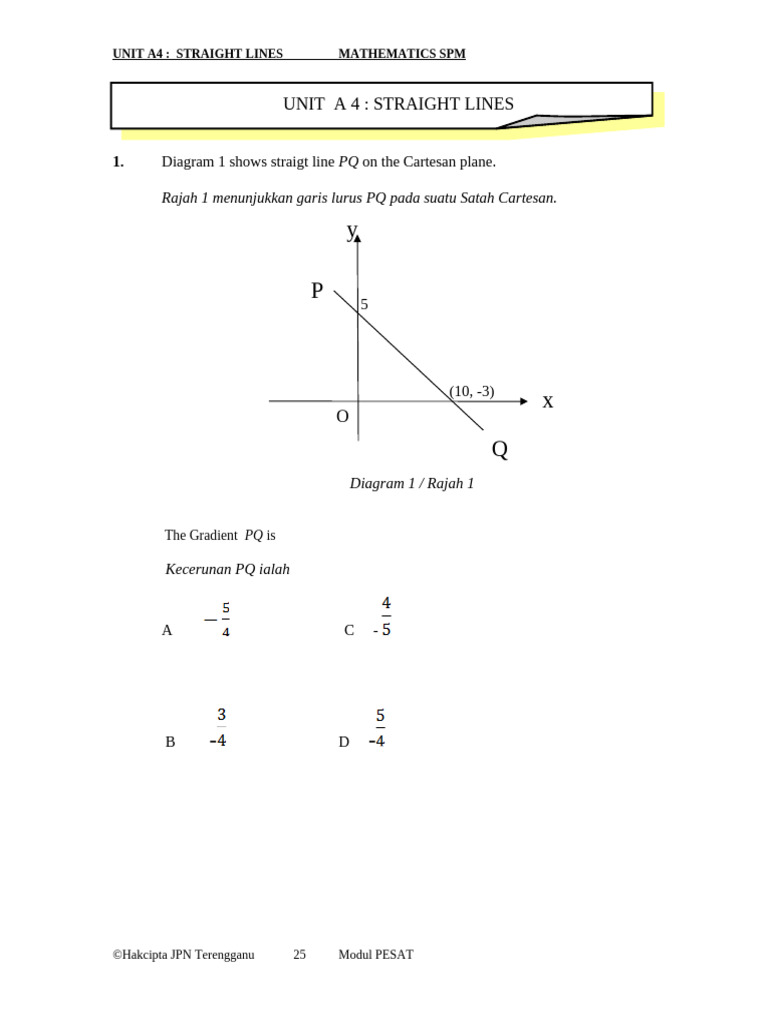 Unit A 4 Straight Line Format | PDF