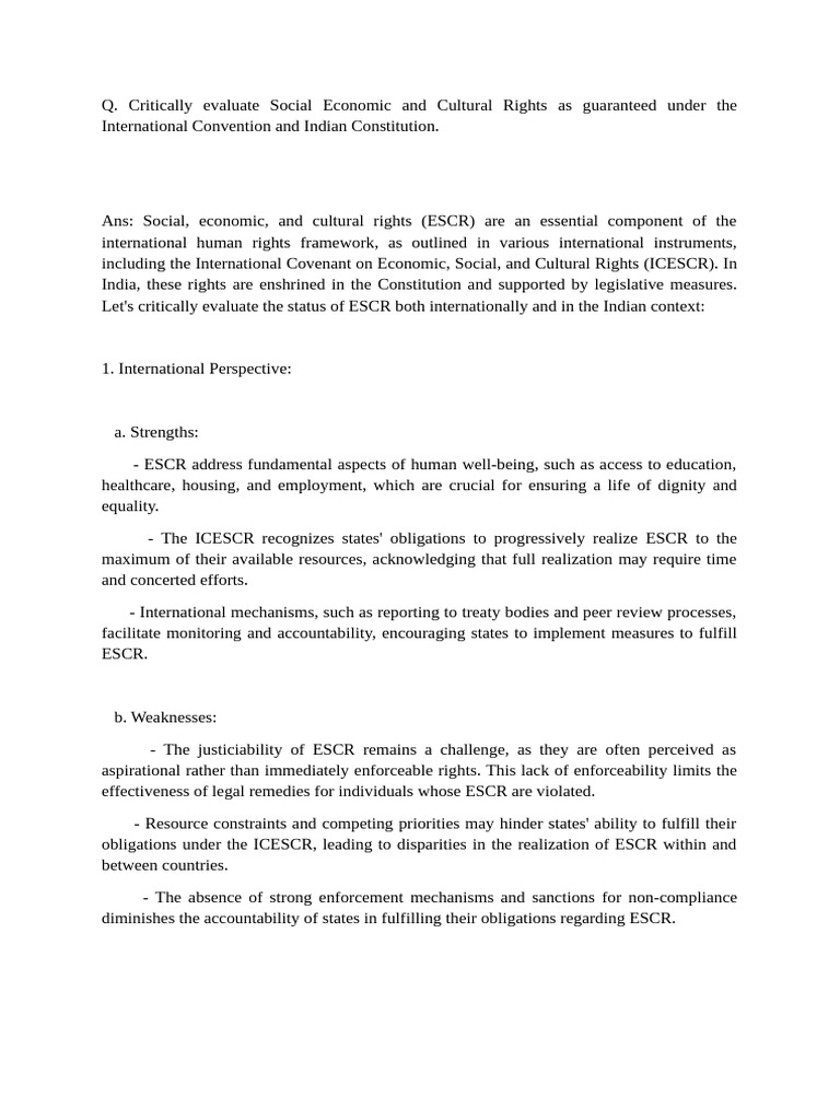 680c87399ec17 - Note 4 On Iccpr & Icescr | PDF | Social Ethics | Government
