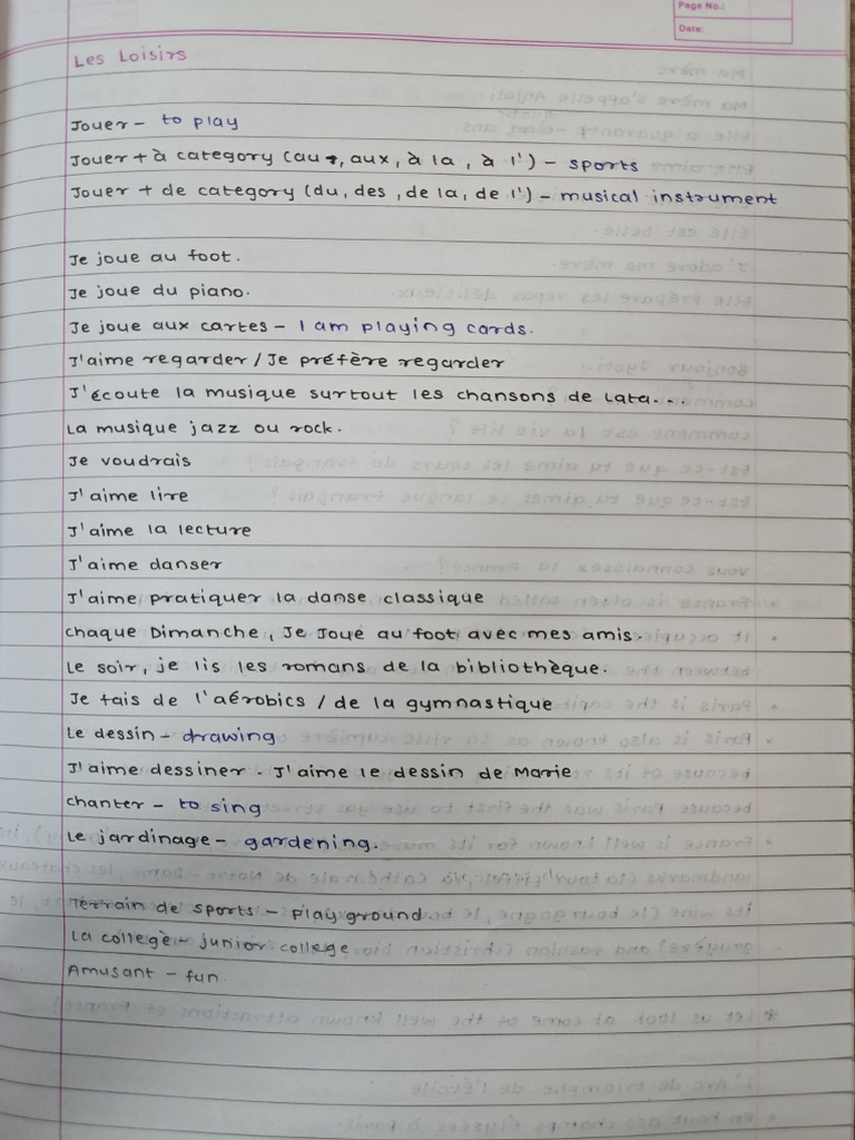 French Notes 2 | PDF