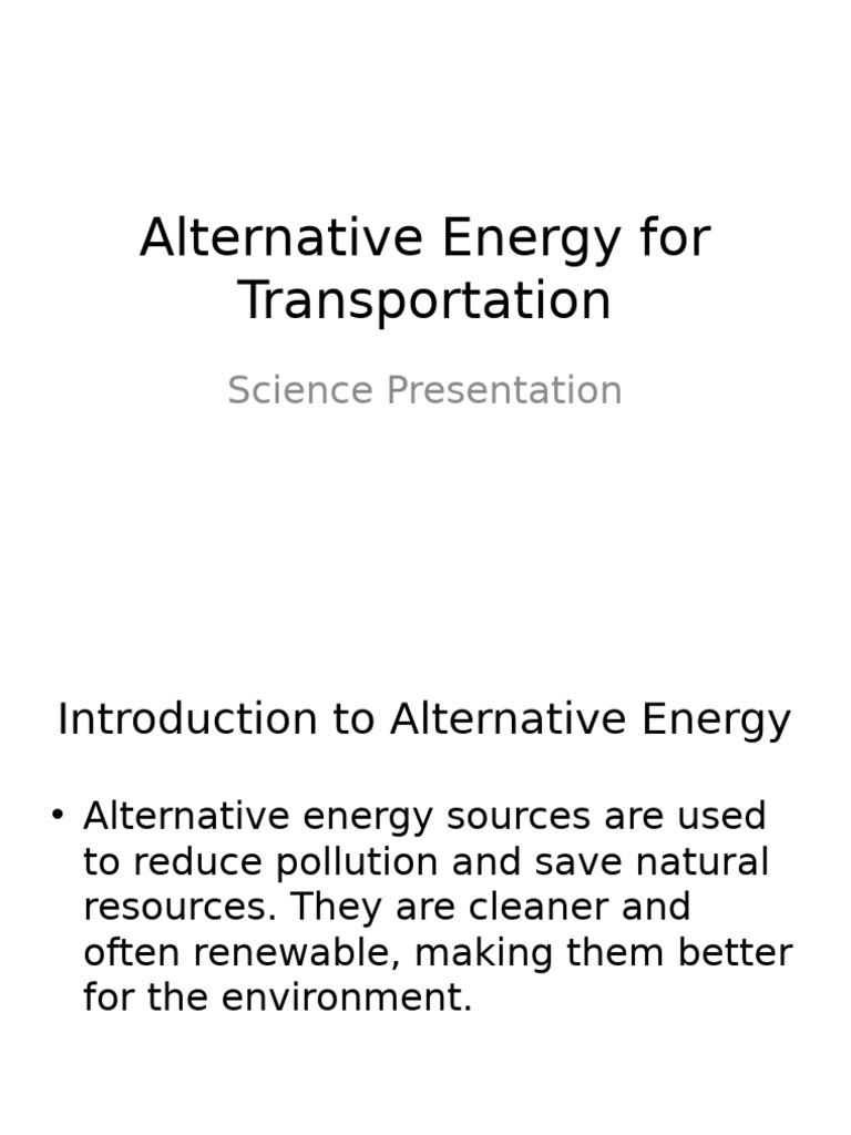 Alternative - Energy - For - Transportation M3 | PDF | Natural Gas ...