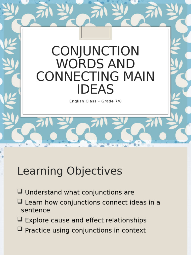 Understanding Conjunctions in Writing | PDF