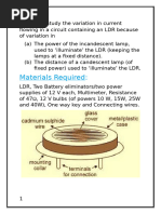 LDR Datasheet | PDF | Electrical Resistance And Conductance | Lighting