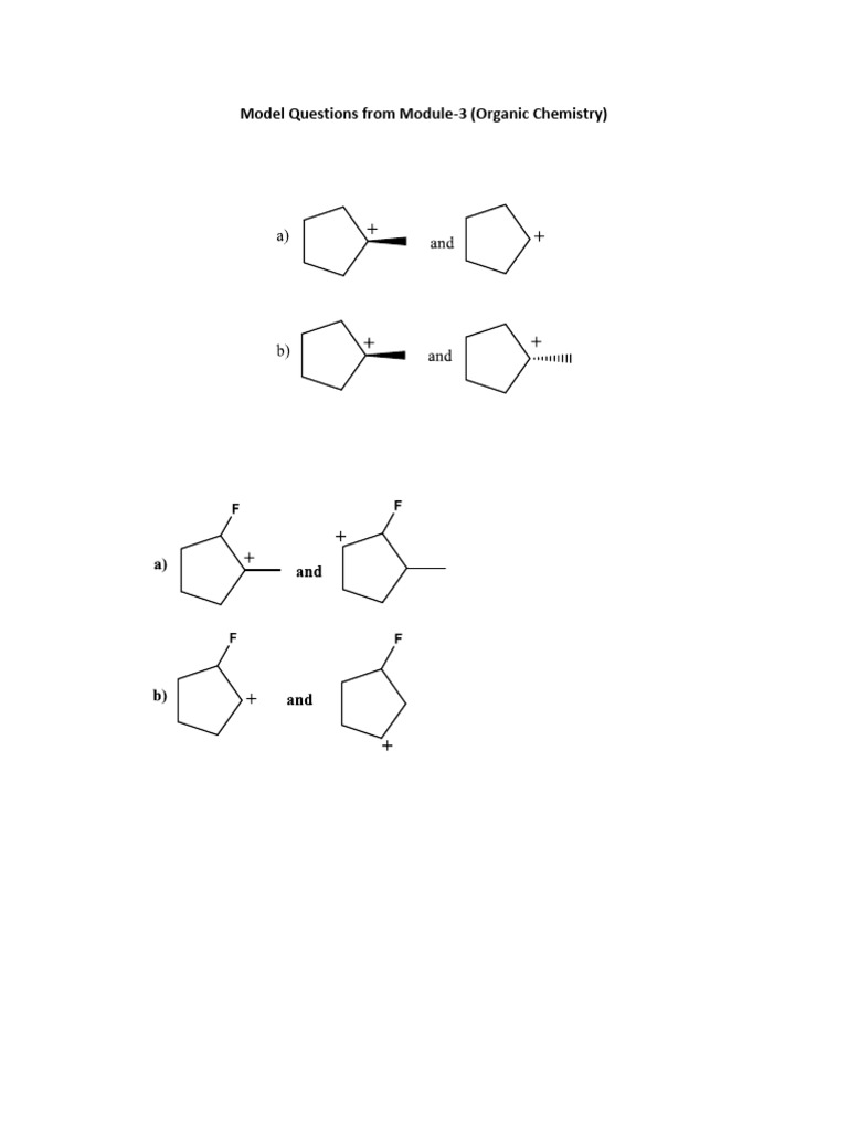 Model Questions From Module-3 (Organic Chemistry) | PDF
