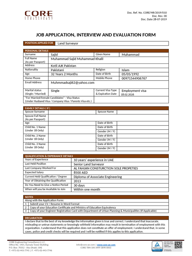 Core Job Application & Interview (Expected) | PDF | Résumé