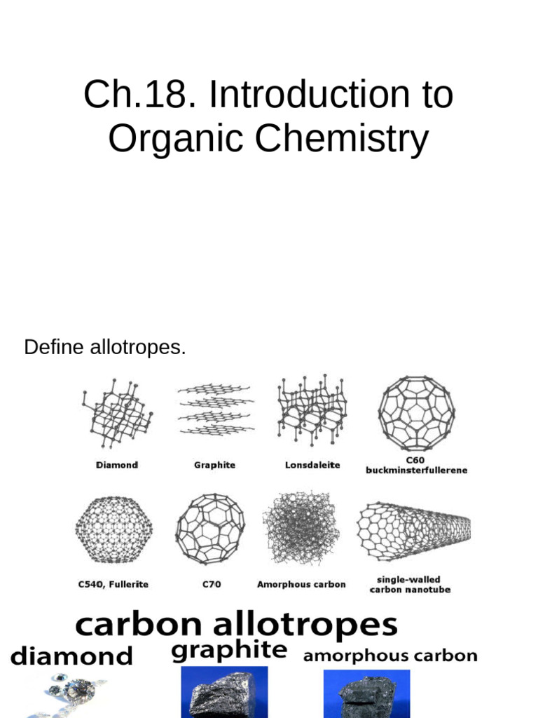 Ch.18. Introduction To Organic Chemistry | PDF | Carbon | Chemical Bond