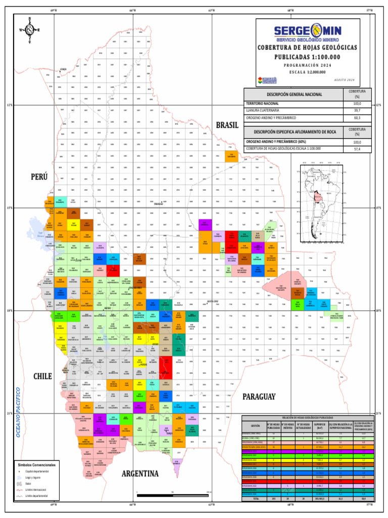 Indices Mapas Escala 1-100000 SERGEOMIN | PDF