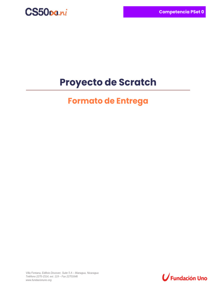 Documento de Entrega (Proyecto de Scratch) | PDF