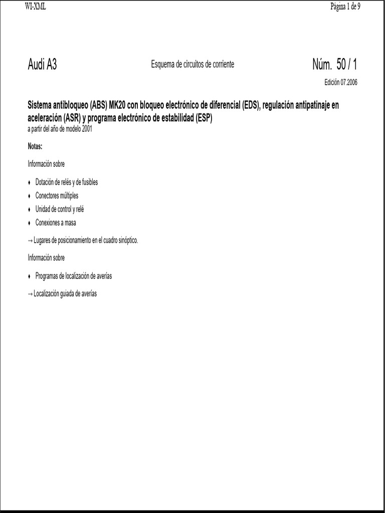 Esquema Abs s3 | PDF | Sistema de freno antibloqueo | Relé