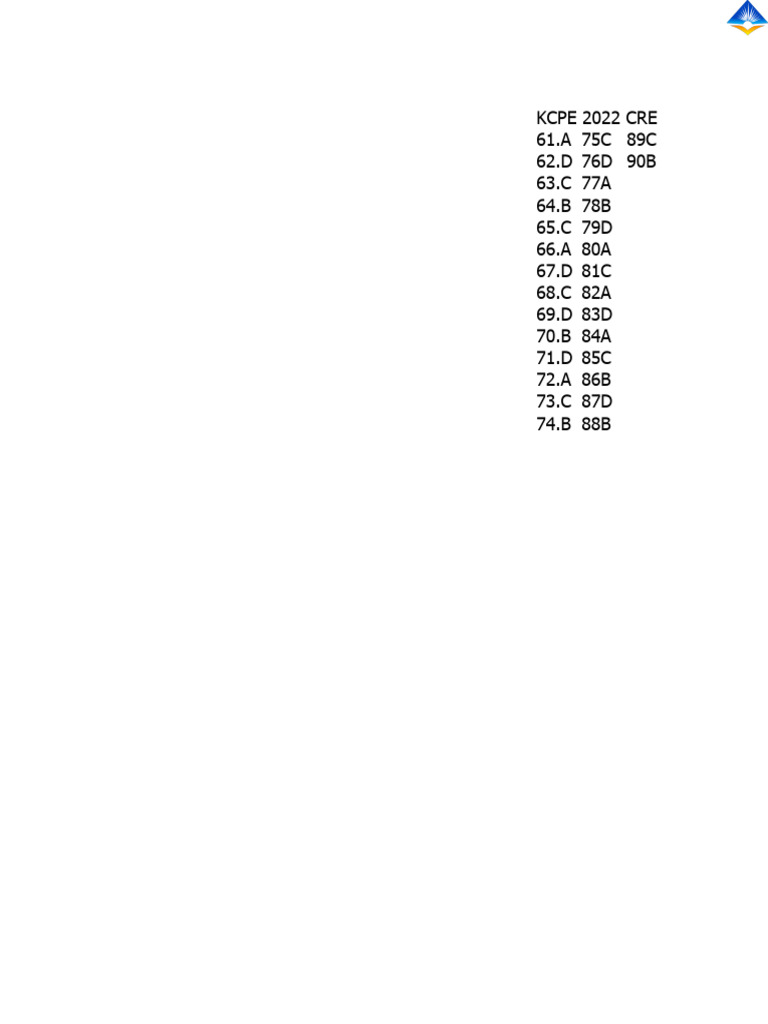 KCPE 2022 Marking Schemes | PDF | Chess Theory | Chess