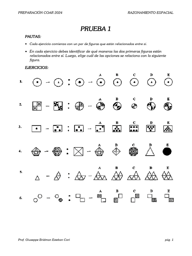 Ejercicios Ii de Razonamiento Espacial | PDF