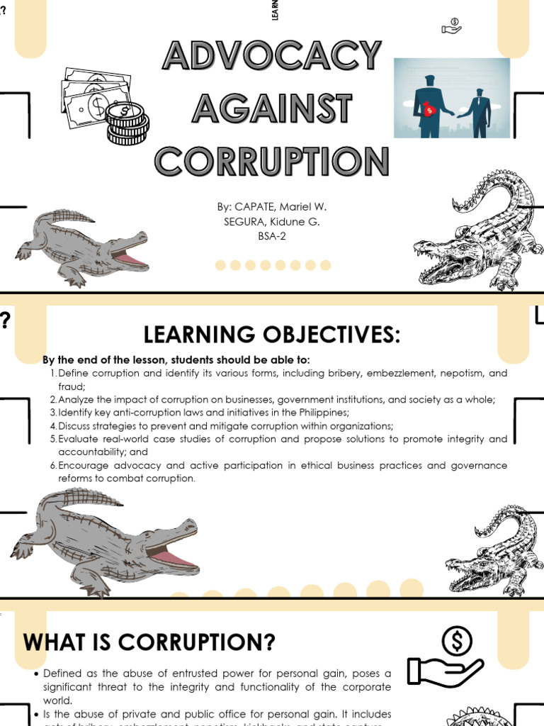 Advocacy Against Corruption | PDF | Corruption | Bribery