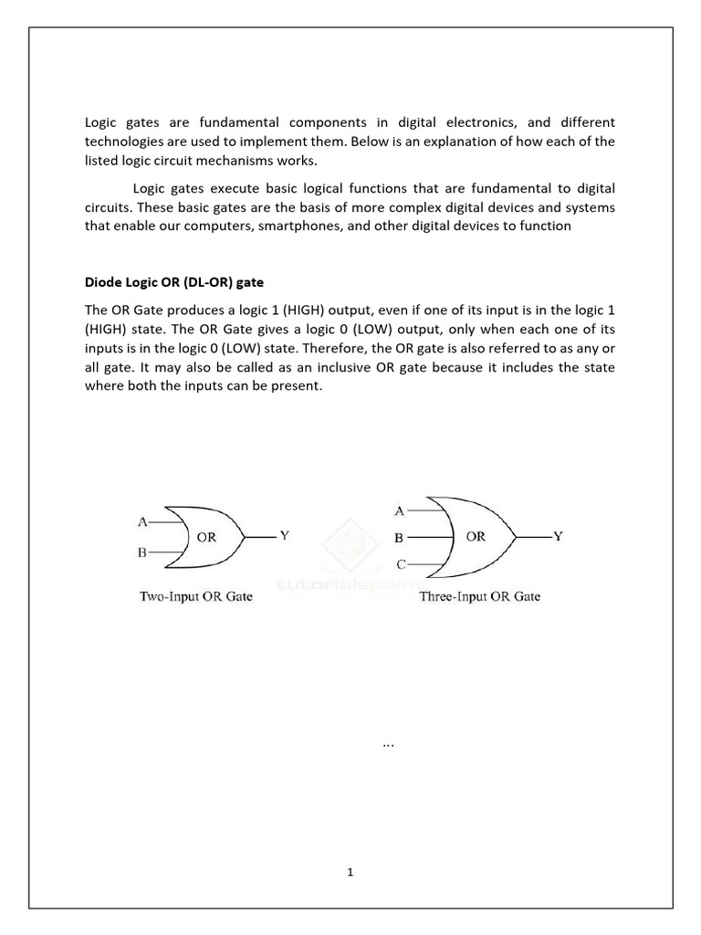 Logic Circuit Mechanisms Explained | PDF | Logic Gate | Electronic Design