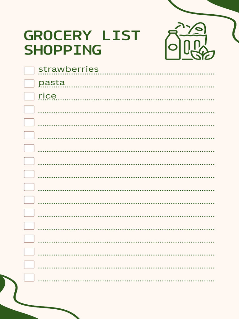 Grocery Shopping List | PDF