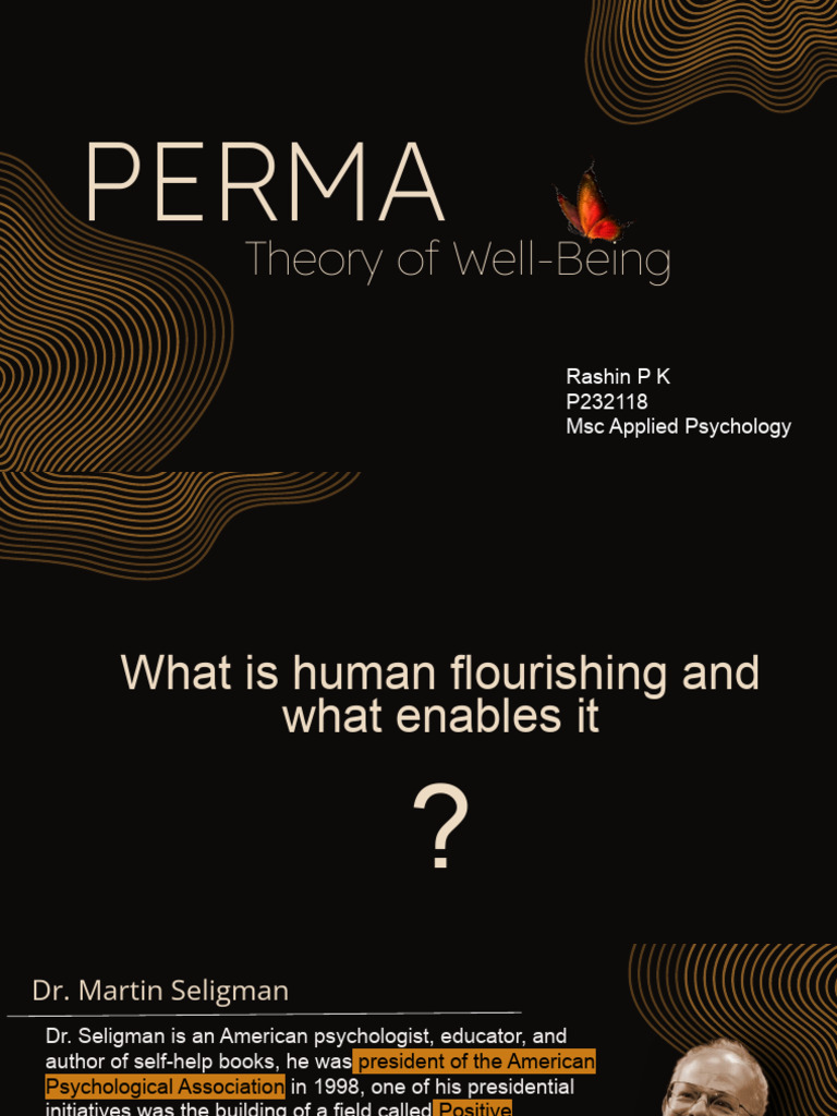 PERMA Theory of Well-Being | PDF | Well Being | Flow (Psychology)