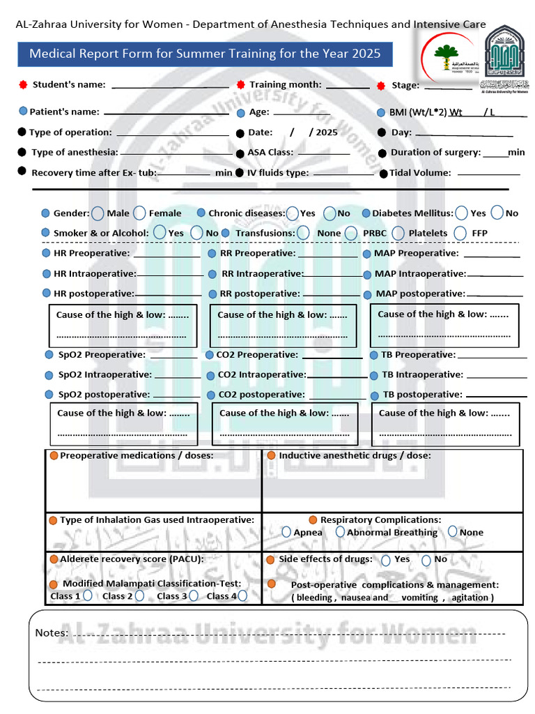 Anesthesia Report for Summer Training | PDF | Perioperative | Anesthesia