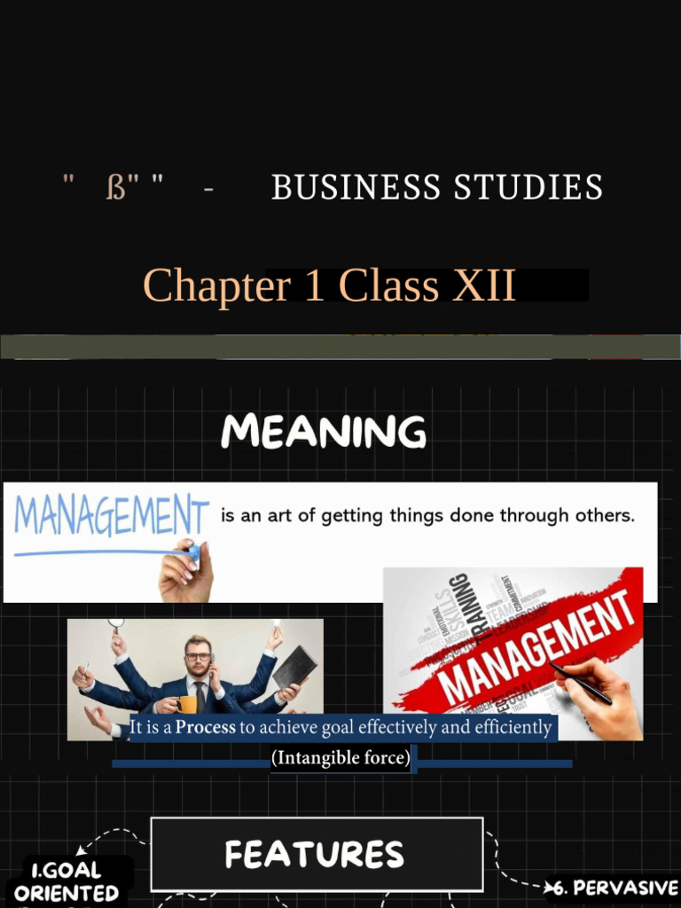 Management Class 12 BST | PDF