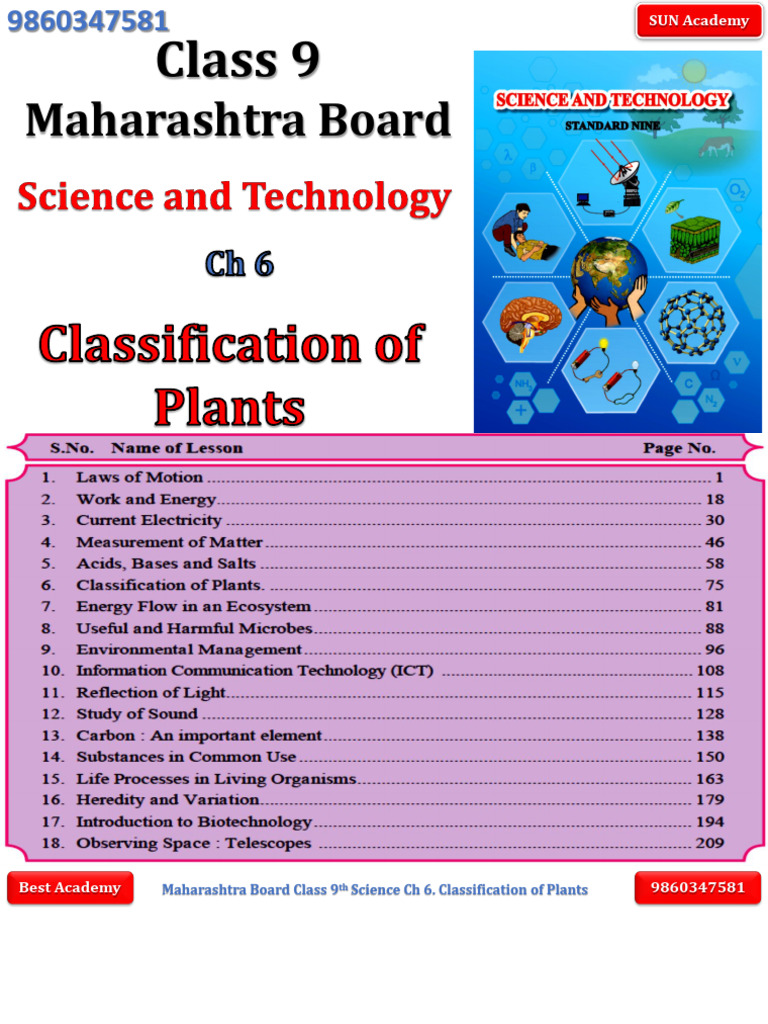 Class 9 CH 6 Classification of Plants V0.1 | PDF | Seed | Plant Taxonomy