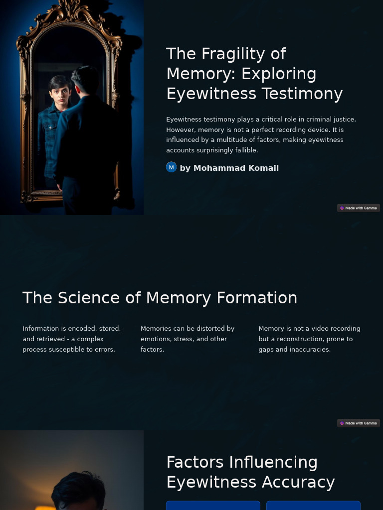 The Fragility of Memory Exploring Eyewitness Testimony | PDF ...