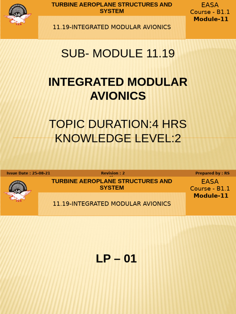 SUB-MODULE 11.19: Integrated Modular Avionics | PDF | Avionics | Aviation