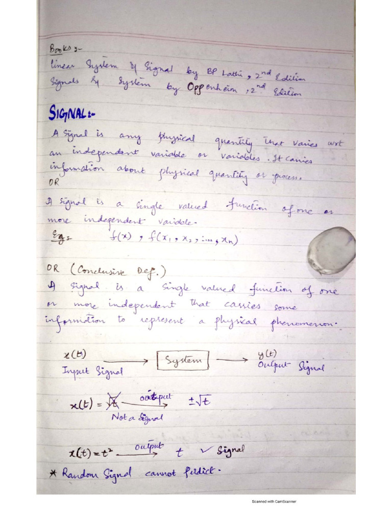 Signals and System | PDF