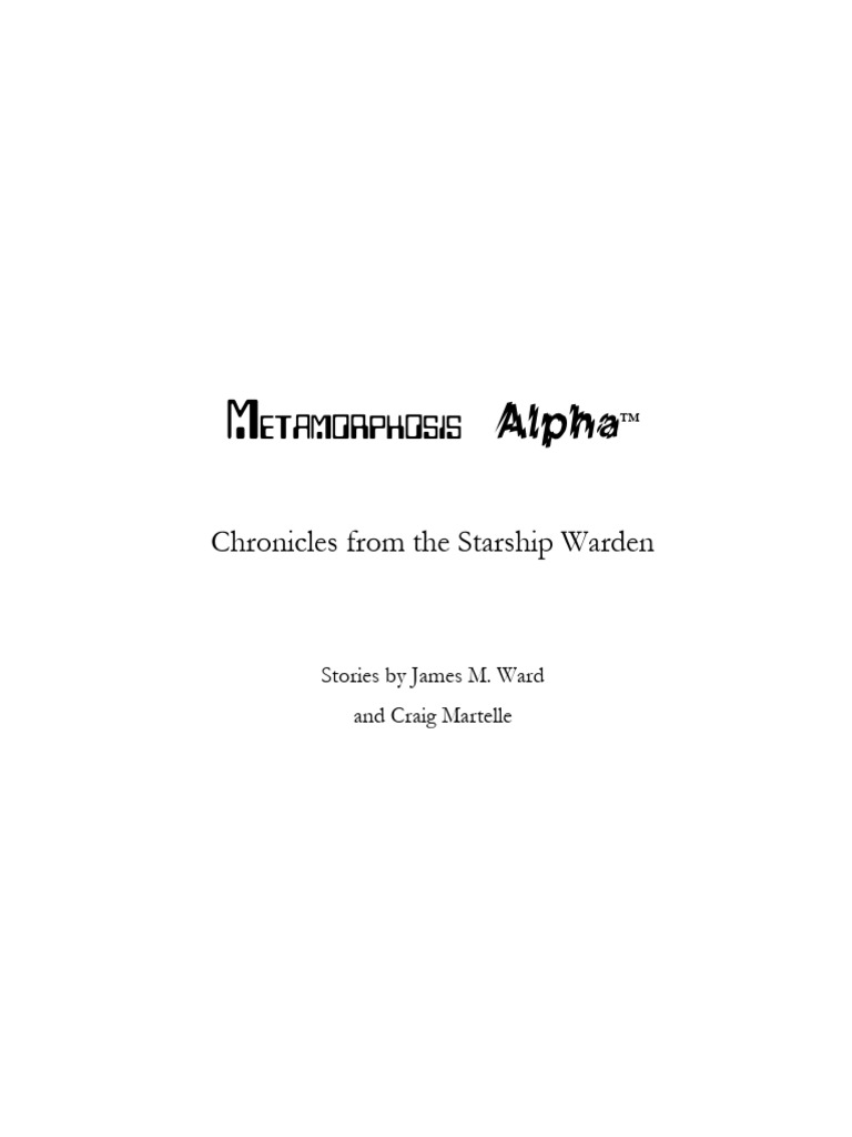 Metamorphosis Alpha Chronicles | PDF | Pluto | Deer