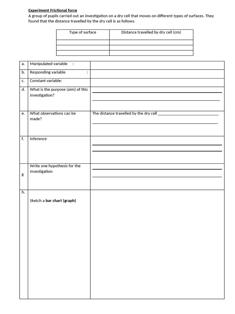Frictional Force Experiment | PDF