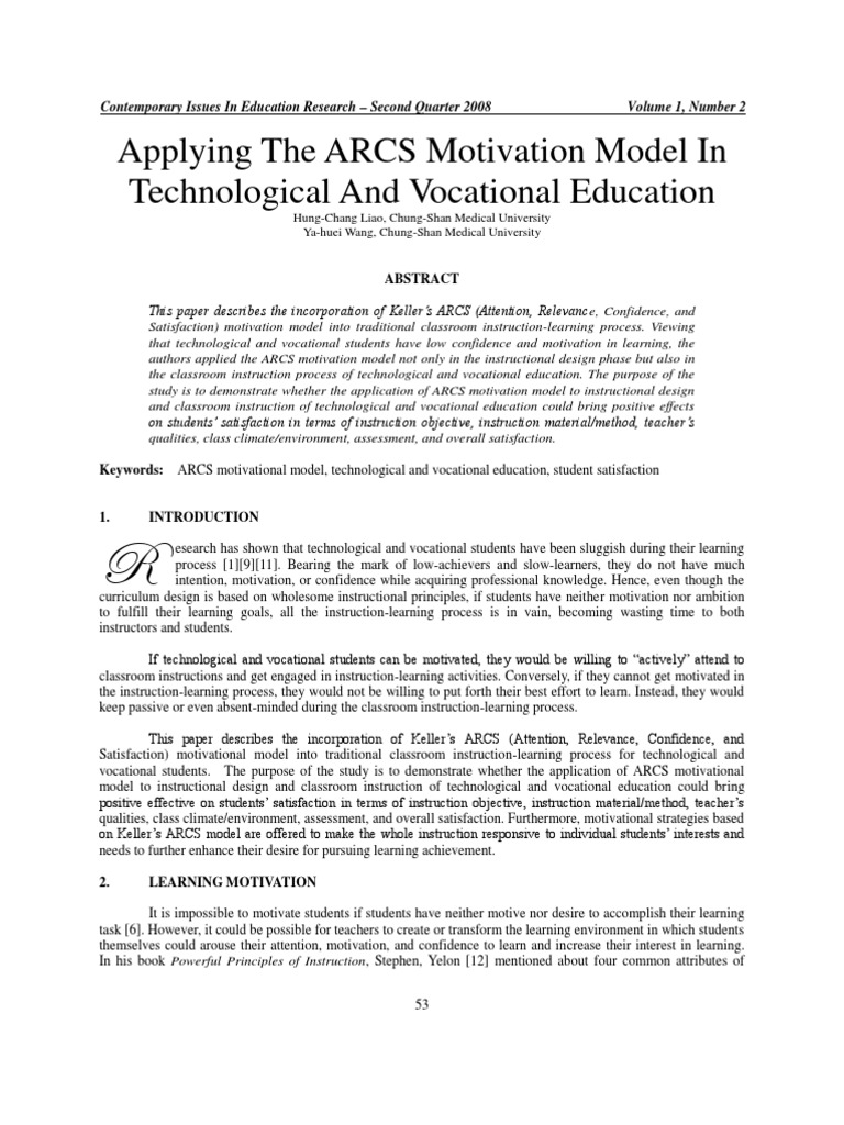 Arcs Model | Download Free PDF | Instructional Design | Motivation Arcs Model | Download Free PDF | Instructional Design | Motivation