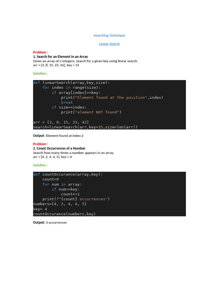 Searching Technique | PDF