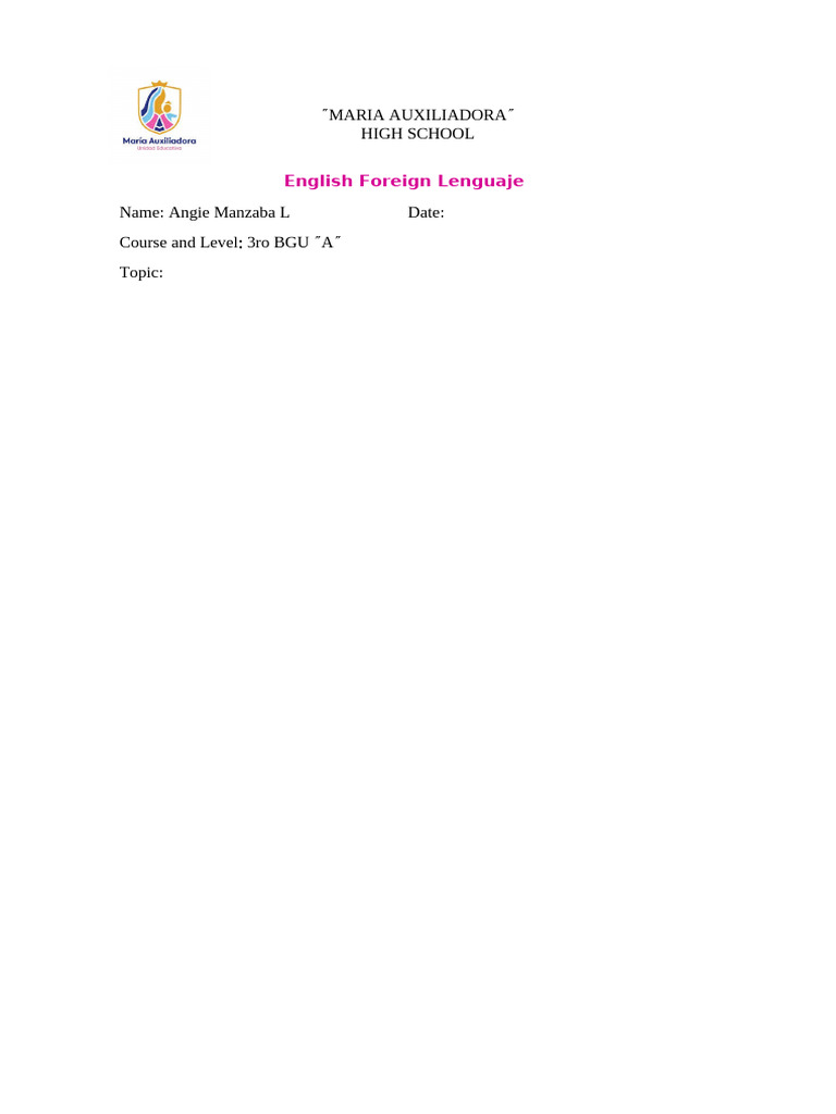 English Foreign Lenguaje | PDF
