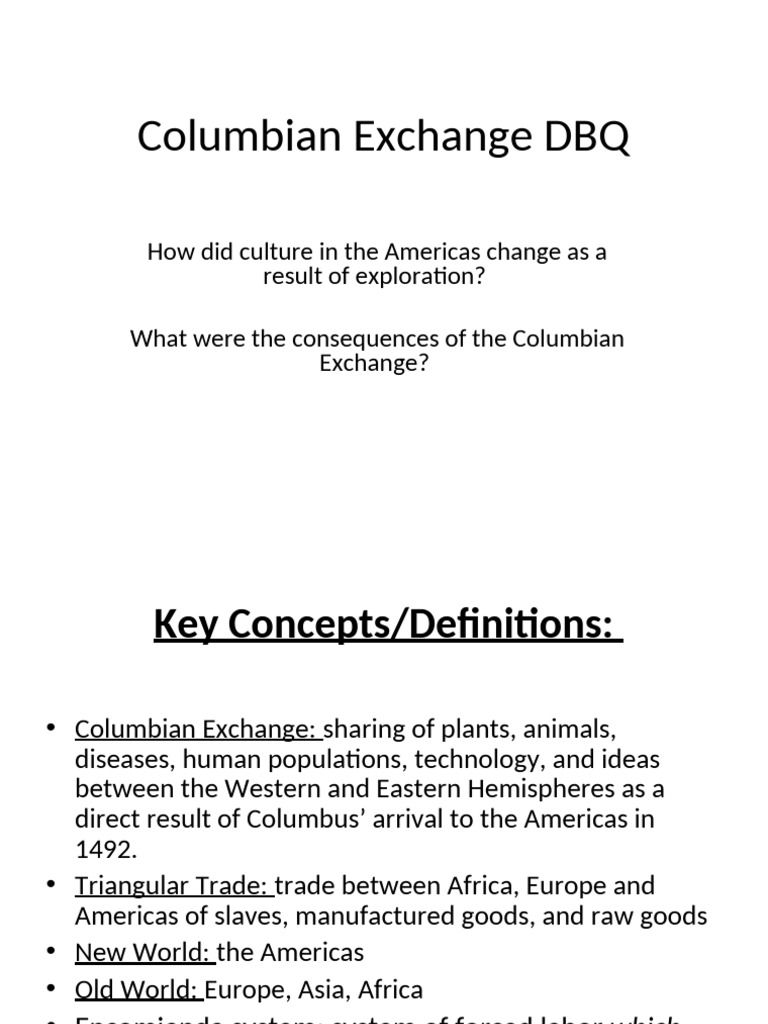 Impact of the Columbian Exchange | PDF | New World | Christopher Columbus
