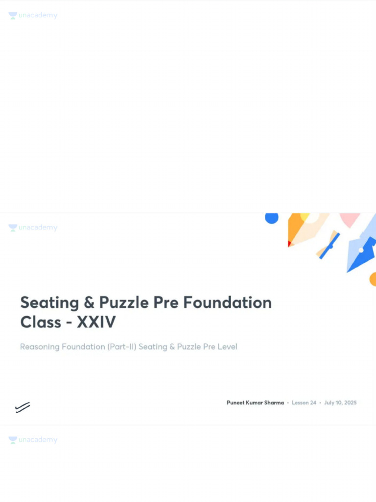 Seating Puzzle Pre Foundation CL With Anno 1753806101361 | PDF