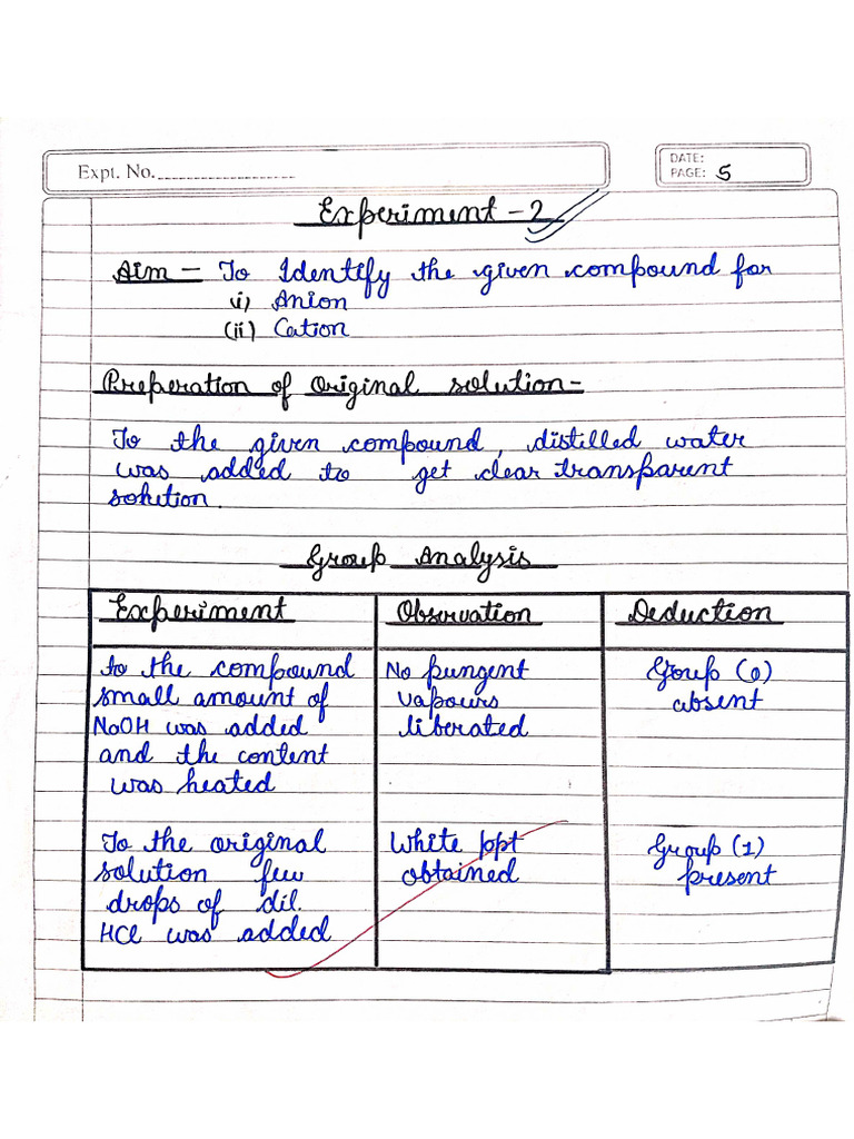 Experiment 2 Class 12 | PDF