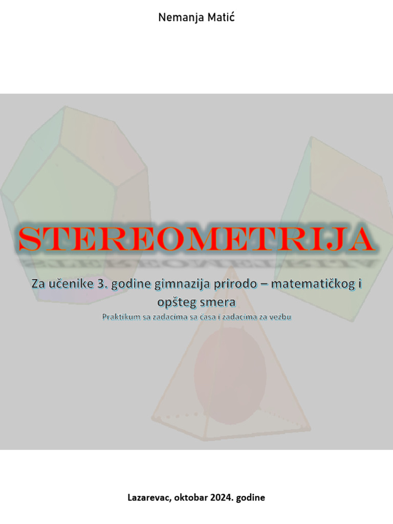 Stereometrija 3 | PDF