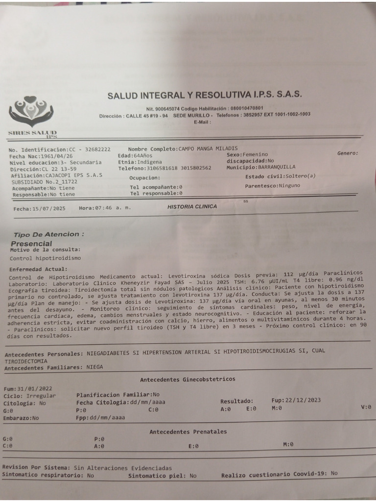 Sires Salud Ips | PDF