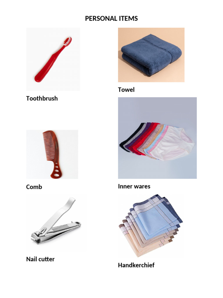 Personal Items (Things We Don't Share) | PDF
