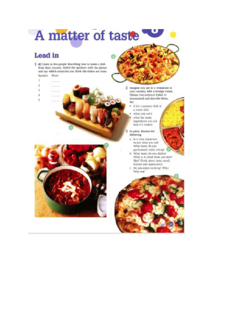 RW4 Unit 8 The Great Taste Sensation | PDF