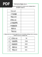 Numeración Egipcia DEL 1 AL 100 | PDF