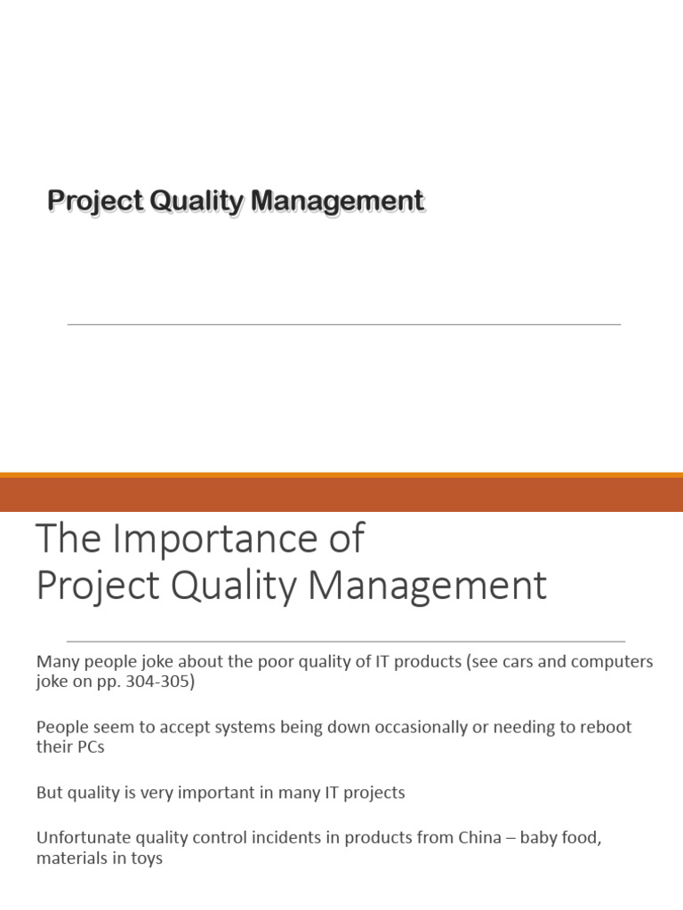 Project Quality Management | PDF | Six Sigma | Standard Deviation