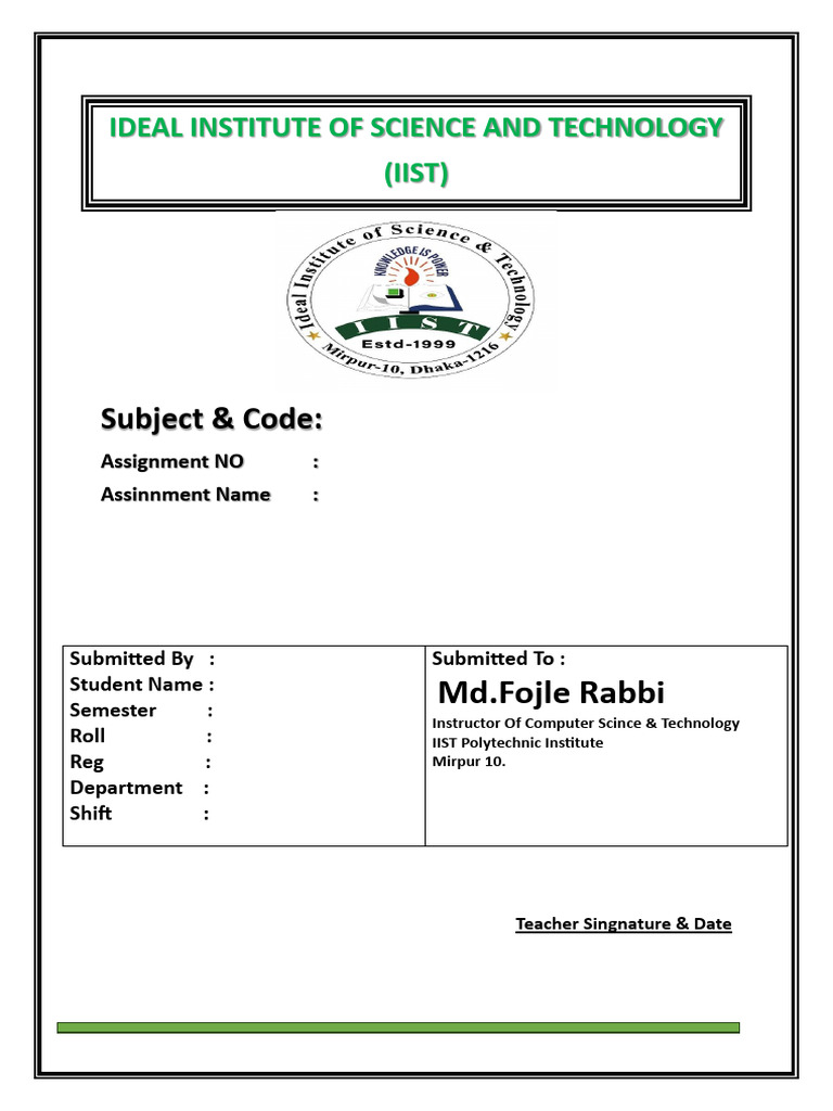 Assignment Cover Page.. | PDF