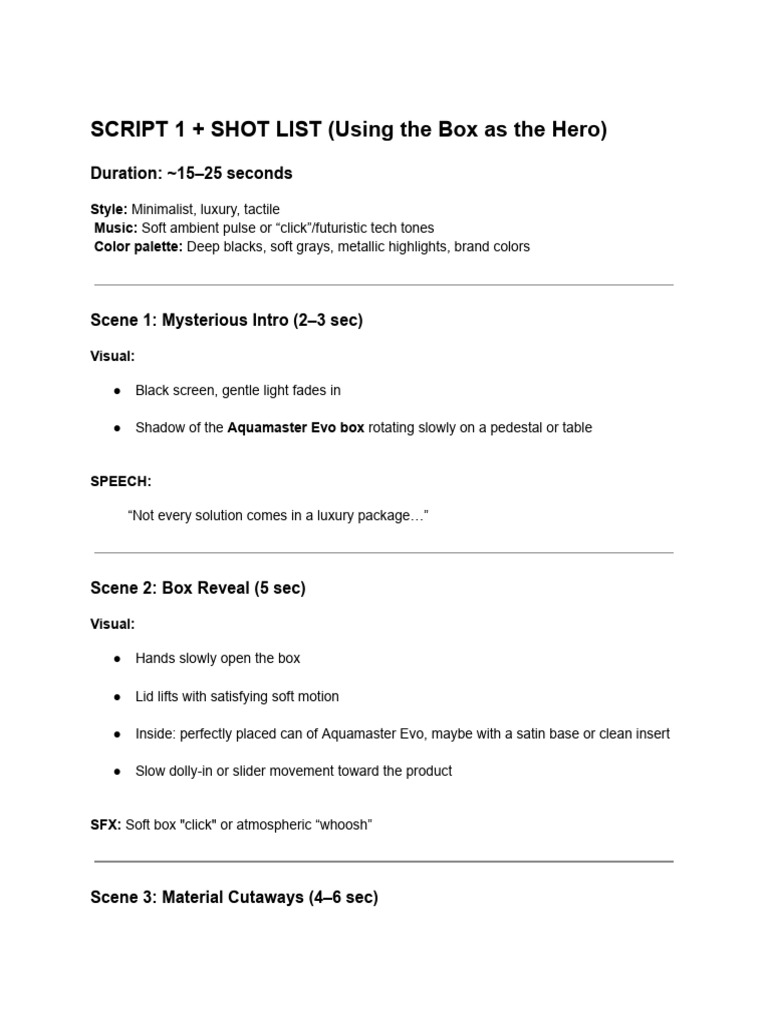 DST Aquamaster AD Script Options | PDF