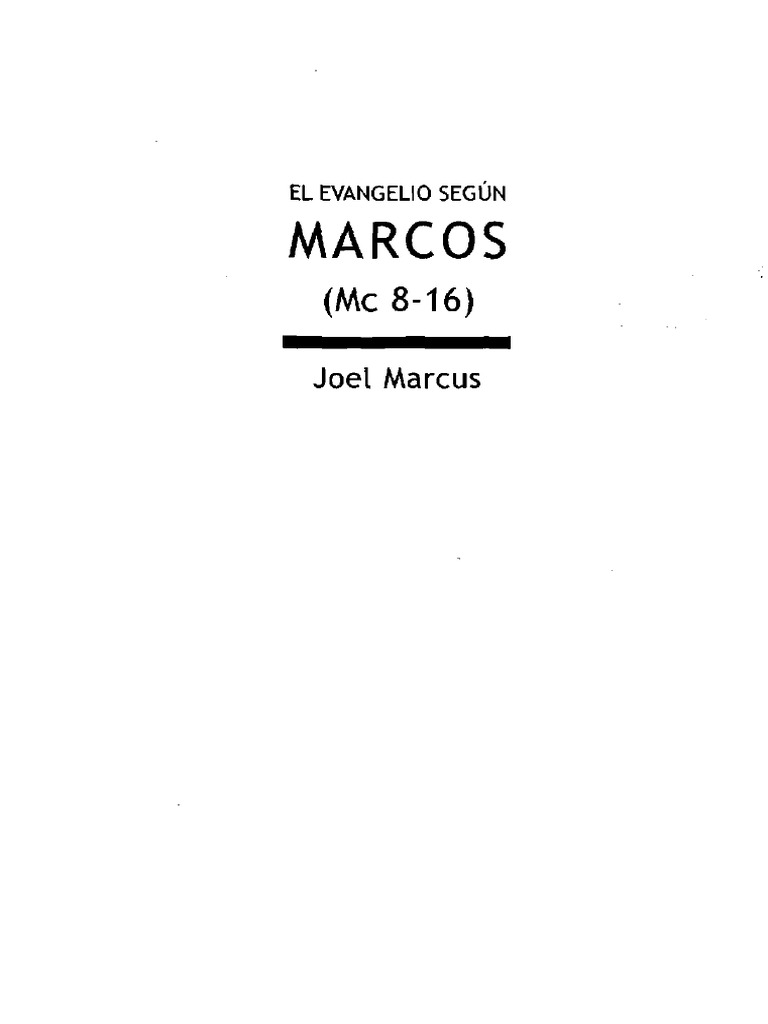 Joel Marcus - O Evangelho de MC | PDF