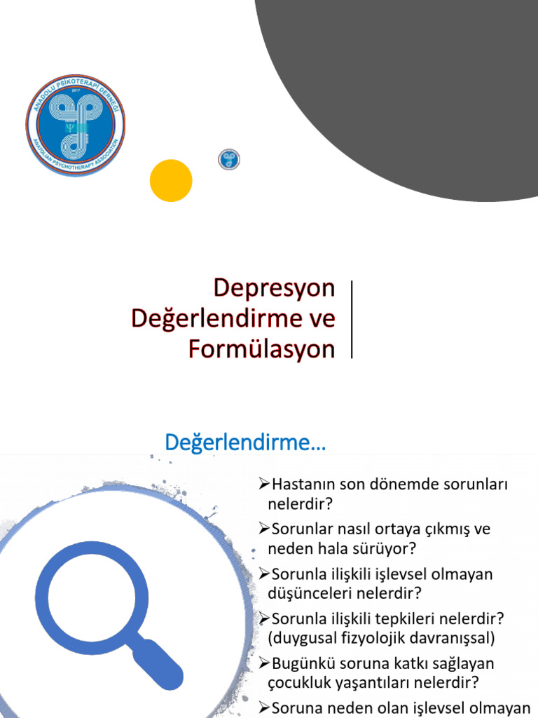 Depresyon Değerlendirme Ve Formulasyon | PDF