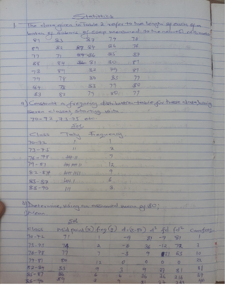 Statistics Past Papers | PDF