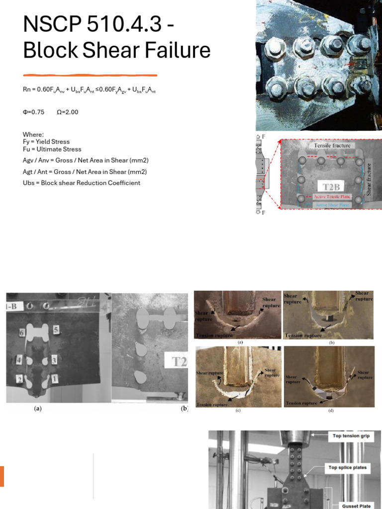 Block Shear Failure Analysis and Patterns | PDF | Mechanical ...
