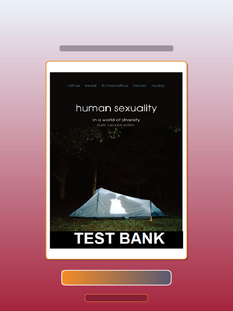 Human Sexuality in A World of Diversity Fourth Canadian 4th Edition ...