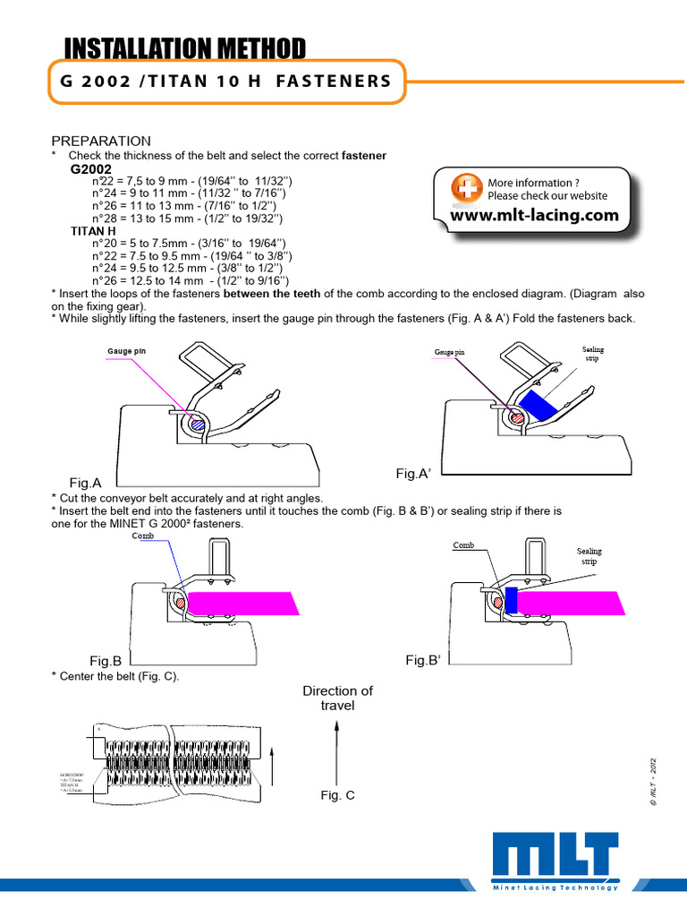 Installation Guide for G2002 Titan Fasteners | PDF
