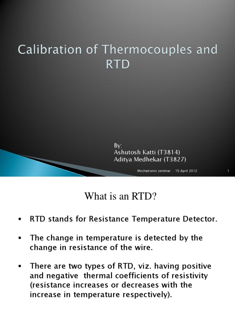 RTD and Thermocouples | PDF | Thermocouple | Electrical Resistance And Conductance