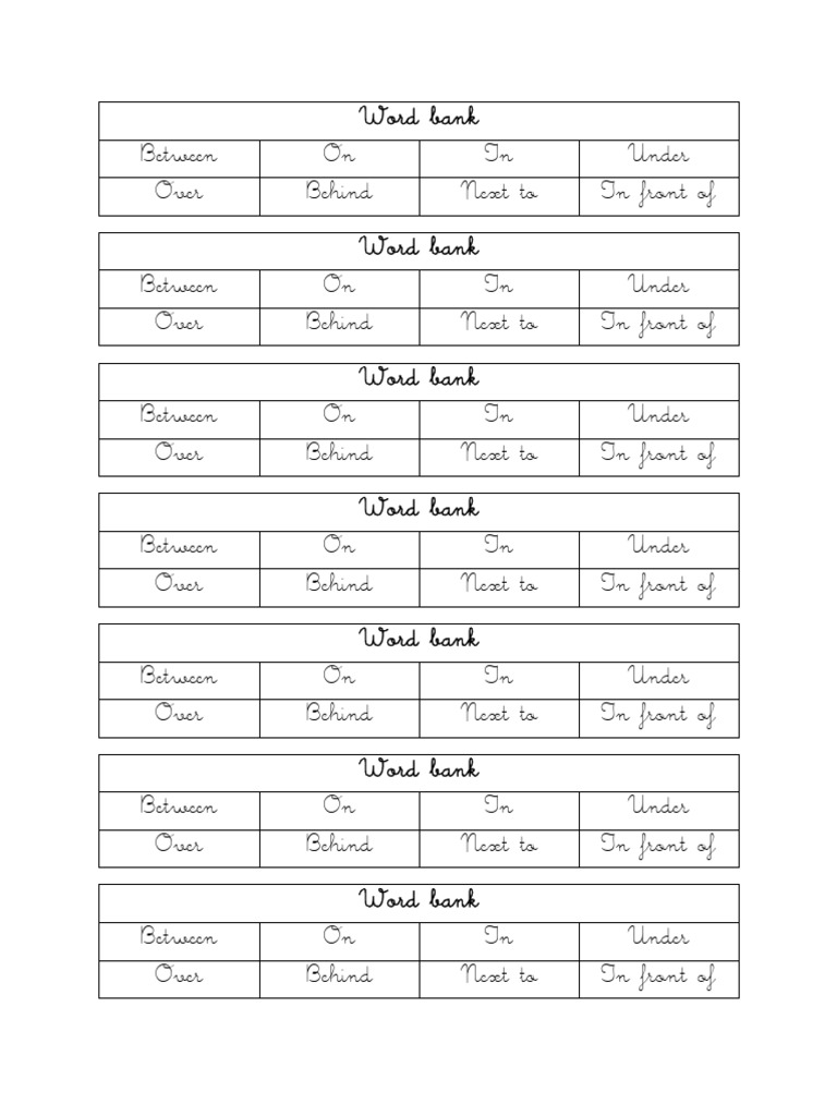 Word Bank | PDF