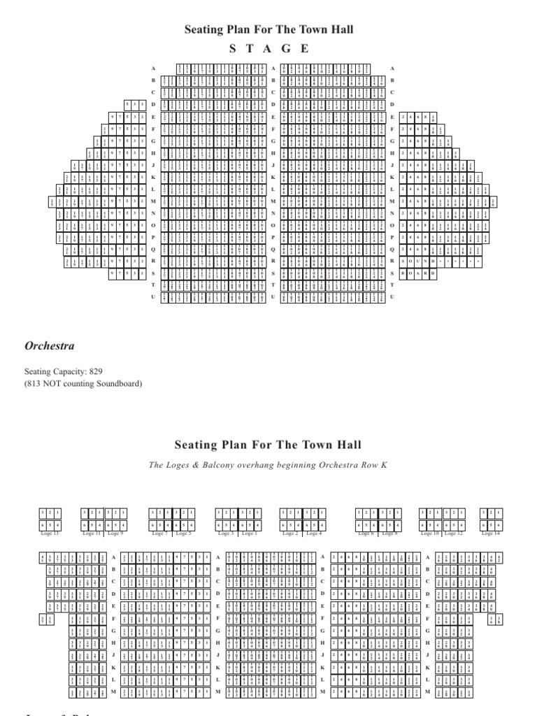 Town Hall Seating Plan Overview | PDF